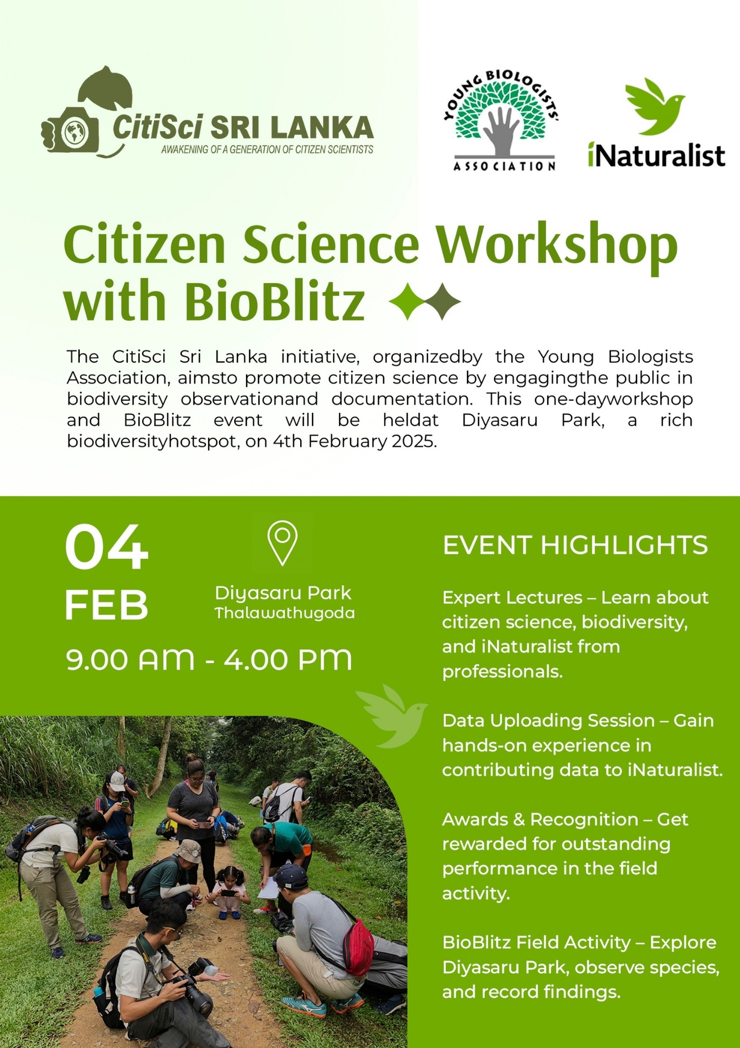 CitSci- Sri Lanka Citizen Science workshop and BioBlitz - SciStarter