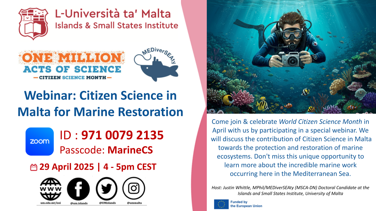 Webinar: Citizen Science in Malta for Marine Restoration - SciStarter
