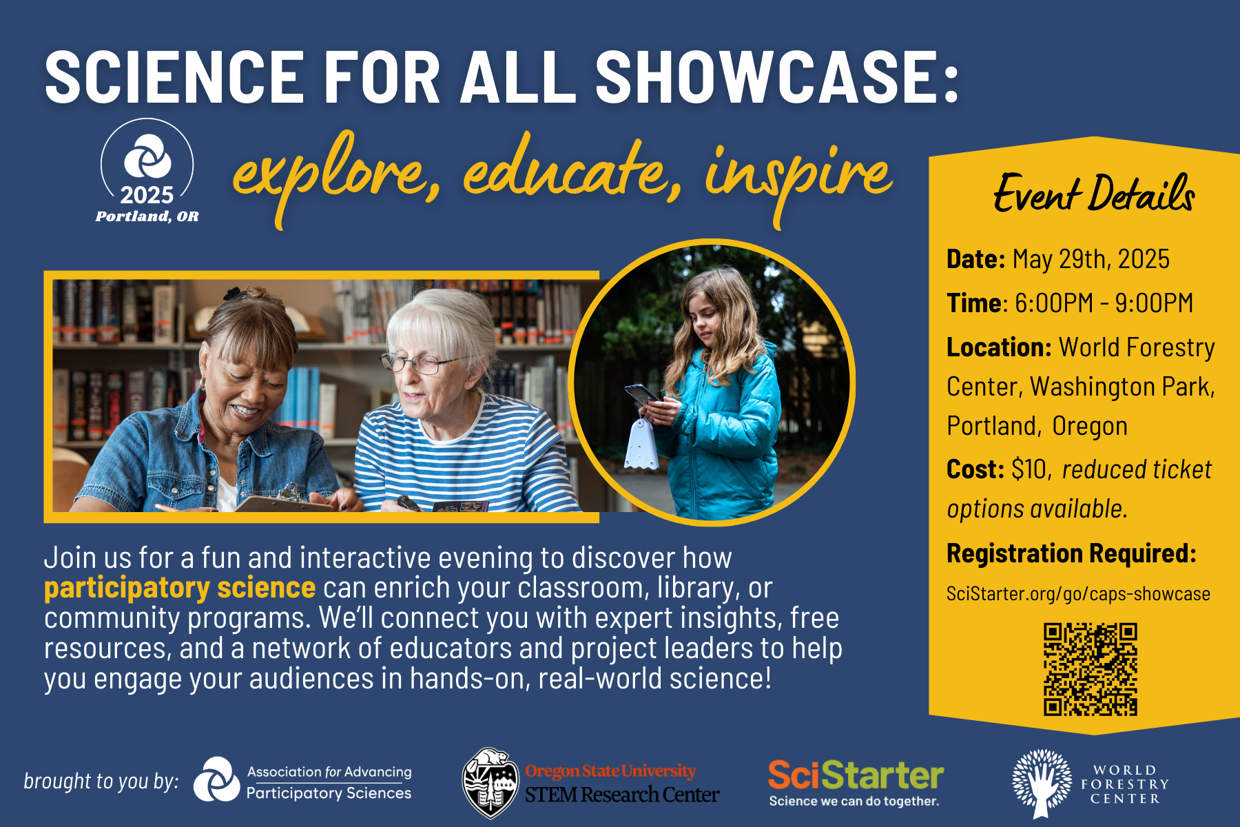 Science for All Showcase: Explore, Educate, Inspire - SciStarter