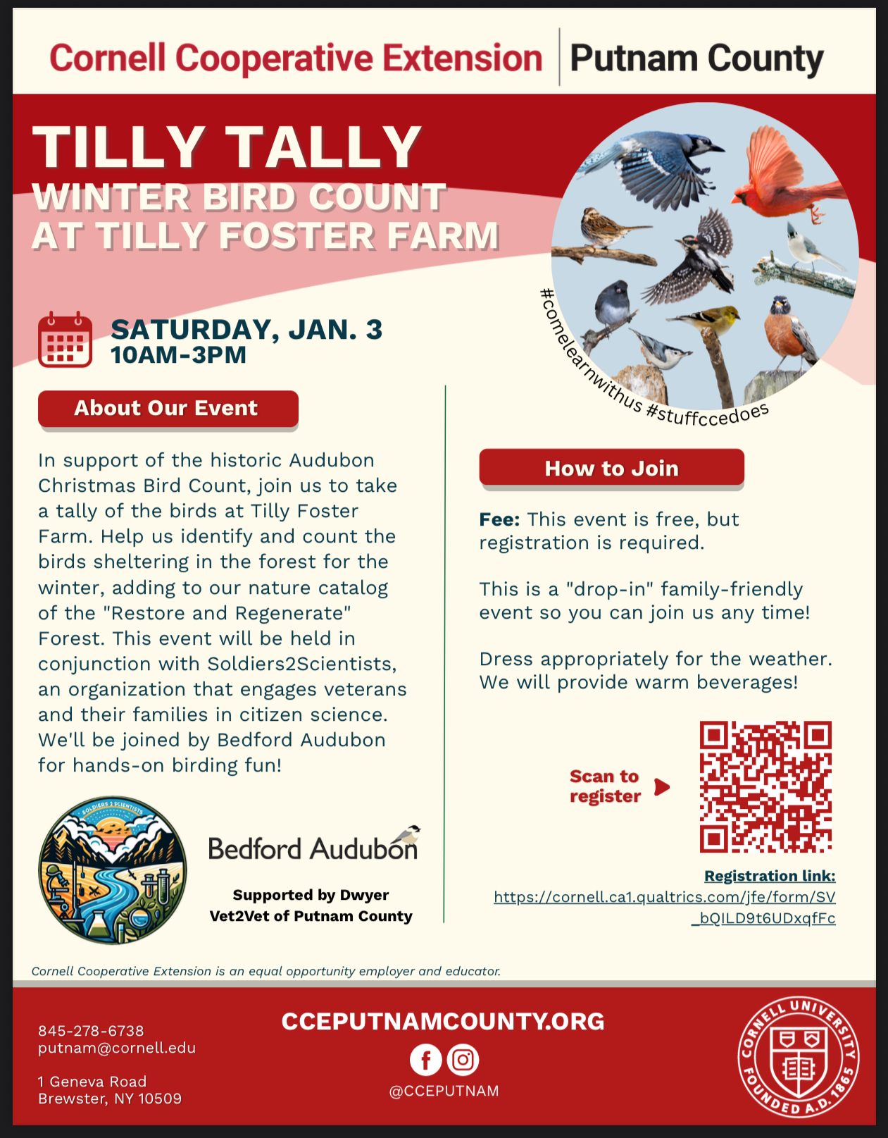 Tilly Tally - Winter Bird Count at Tilly Foster Farm - SciStarter